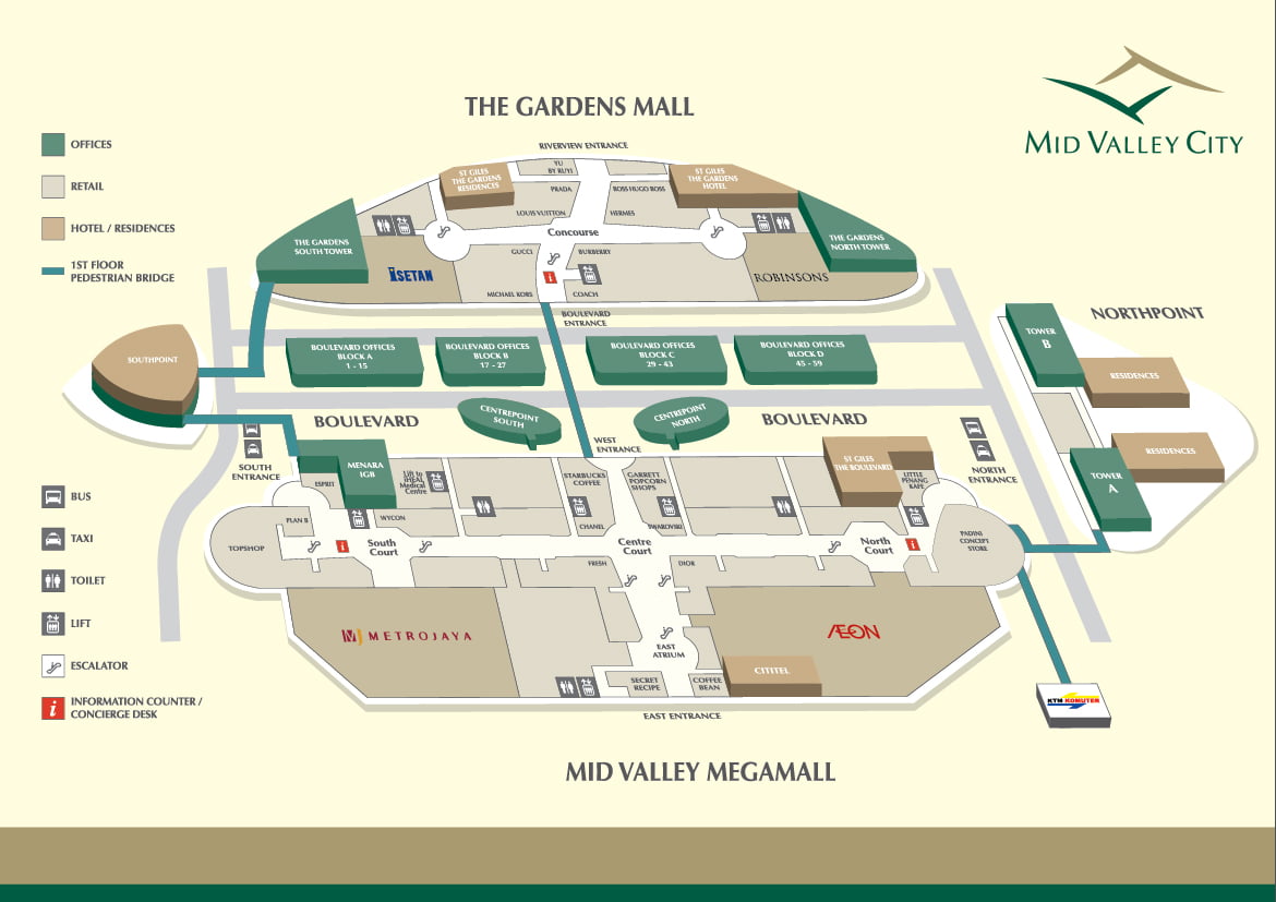 mid valley map – KL OFFICE LEASING